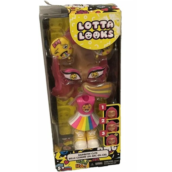 Mattel | Toys | Lotta Looks Rainbow Cute Mood Pack Doll Parts ...